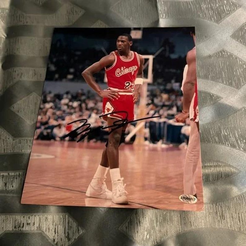 Michael Jordan Signed Photo Chicago Bulls NBA, Authentic Autographed ...