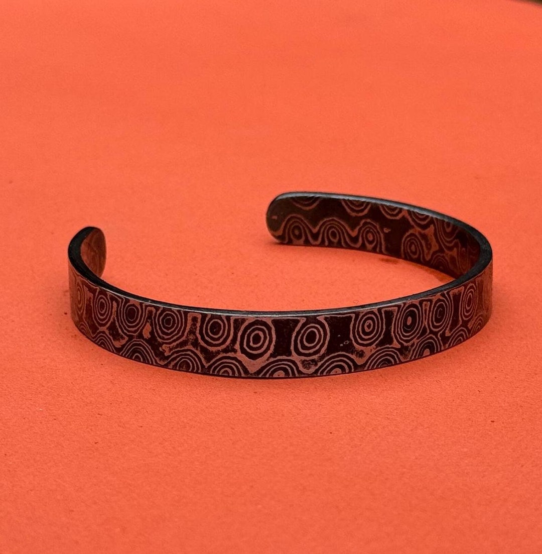 Damascus Bracelet Hand Forged Damascus Steel Viking Modern Jewelry ...