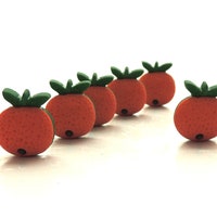 JHB Citrus Fruit Slice Button 20mm Plastic Shank Realistic Lemon Lime ...