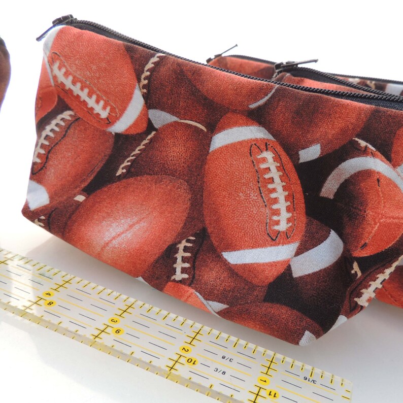 Football Zippered Pouch // Sports Fan Gift Football Fan - Etsy