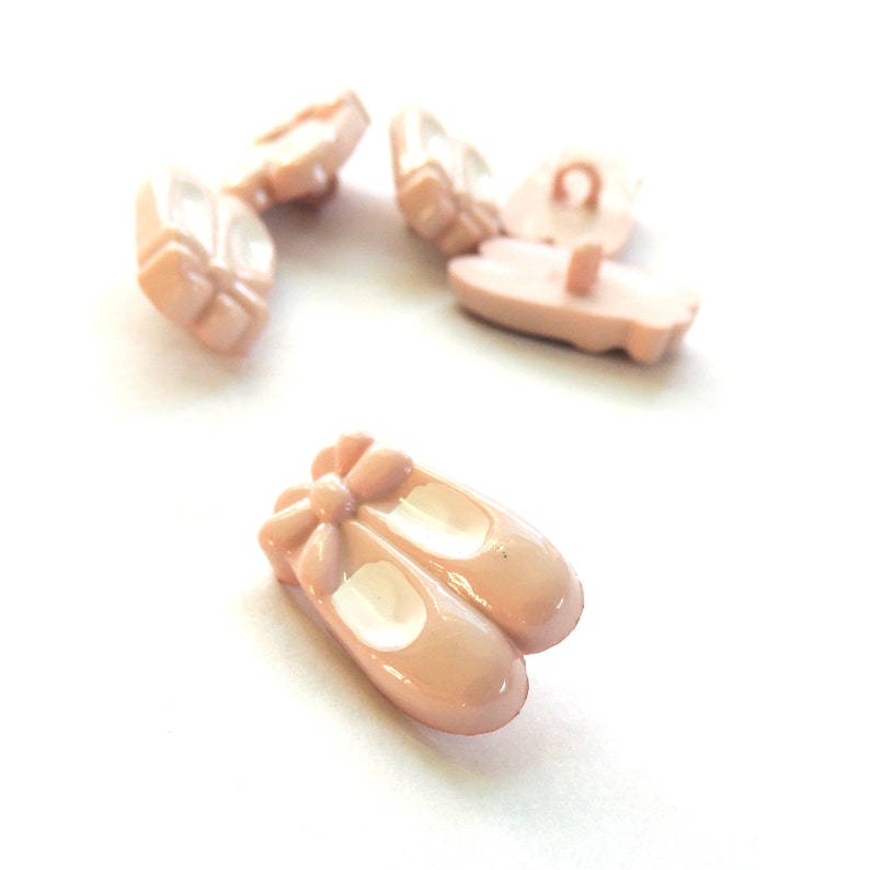 Ballet Shoe Buttons by Buttons Galore // Pink Novelty Dance Ballerina ...