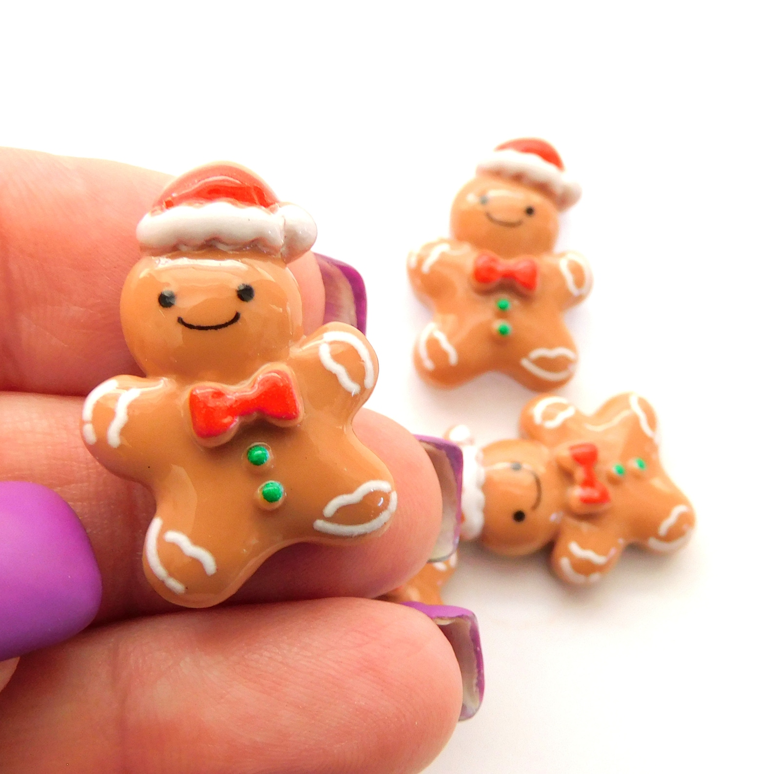 Christmas Gingerbread Man Flat Back Embellishments / Christmas Cookie ...