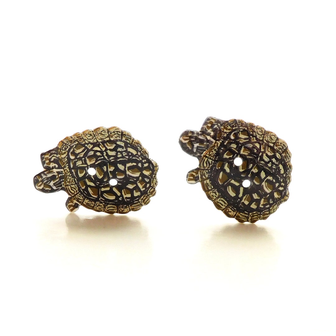 Large Turtle Buttons by Dill / Animal Reptile Sew Through ...