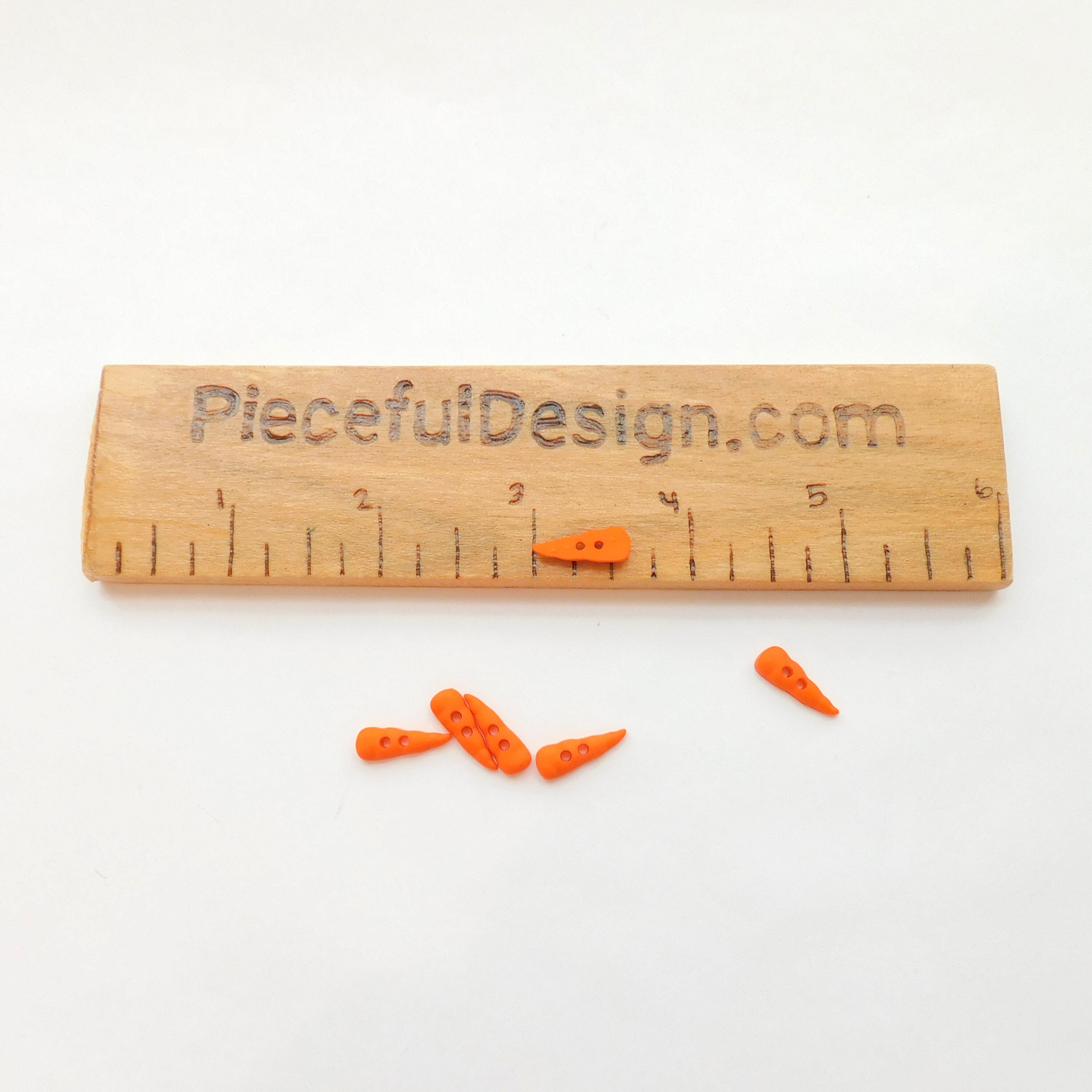 Tiny Sew Thru Carrot Buttons by Buttons Galore / Vegetable | Etsy