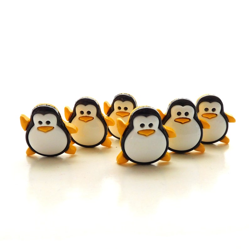 Waving Penguin Buttons - Buttons Galore / Animal Craft Embellishments ...