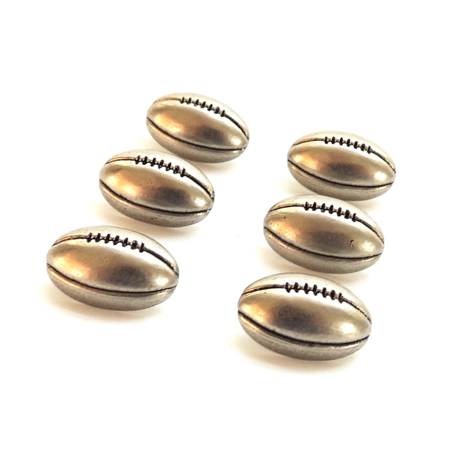 Football Buttons Silver by Buttons Galore // Cheerleader | Etsy