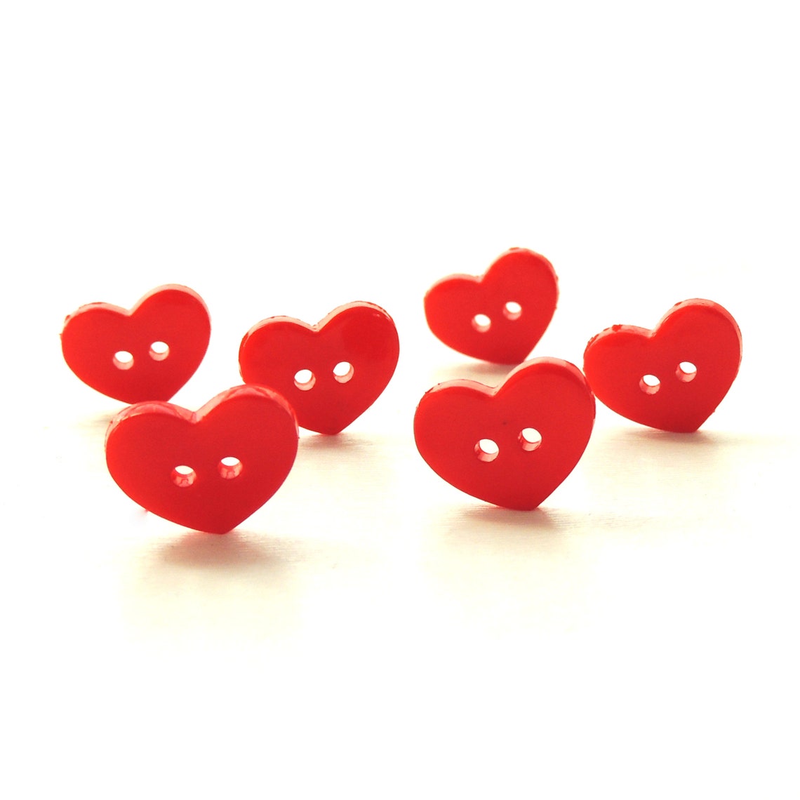 Red Heart Buttons Buttons Galore / Valentine's Day | Etsy