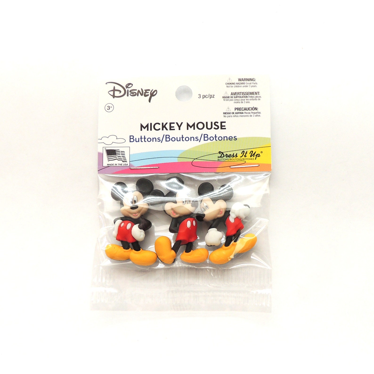 Mickey Mouse Buttons by Dress It up / Novelty Sewing Knitting - Etsy