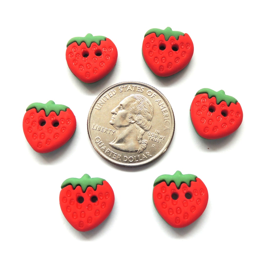 Strawberry Buttons by Buttons Galore / Sewing Crochet Knitting | Etsy