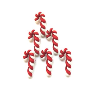 Candy Cane Buttons - Buttons Galore / Christmas Sew on Embellishments ...