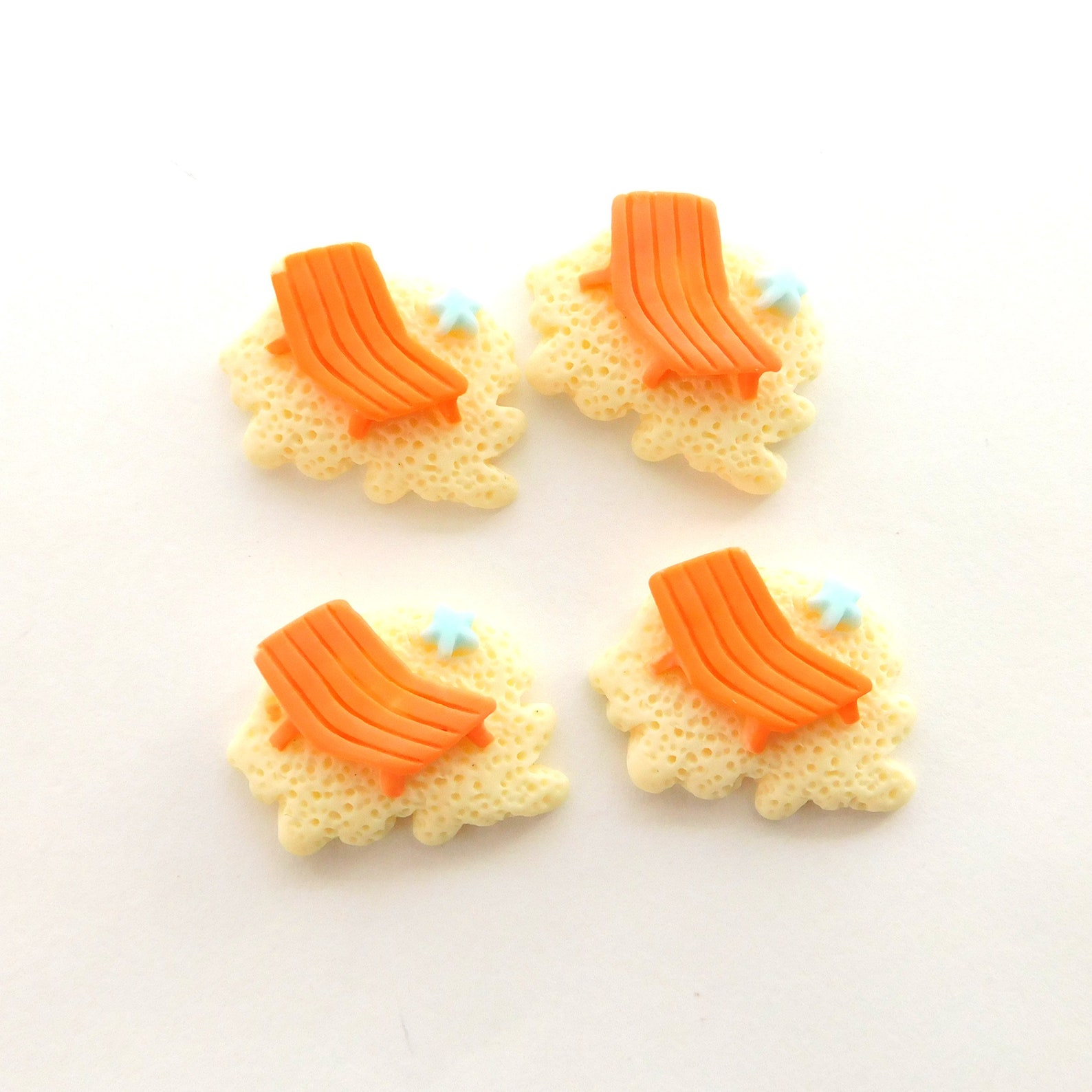 Beach Chair Flat Back Embellishments / Vacation Flatback Resin ...