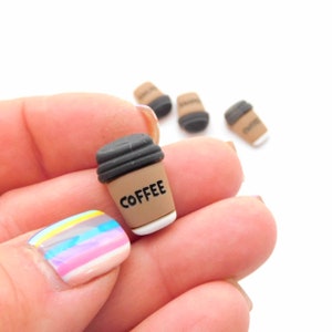 Coffee Cup Flat Back Embellishments / Drink Flatback Cabochons - Set of ...