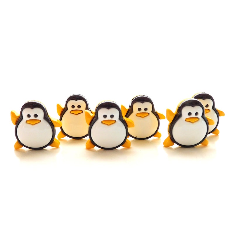 Waving Penguin Buttons - Buttons Galore / Animal Craft Embellishments ...