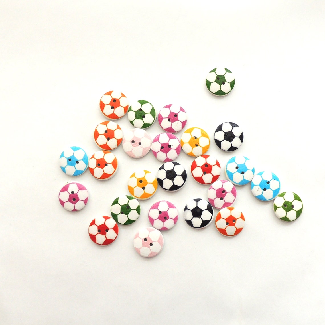 Wood Soccer Ball Buttons // Football Sports Sewing | Etsy