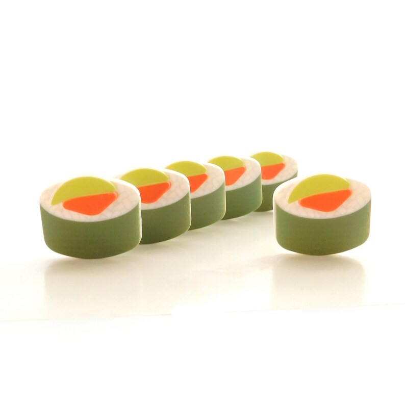 California Roll Buttons by Flair Originals/ Novelty Food - Etsy