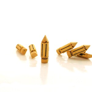 Pencil Buttons Buttons Galore / School Writing Embellishment Set of SIX ...