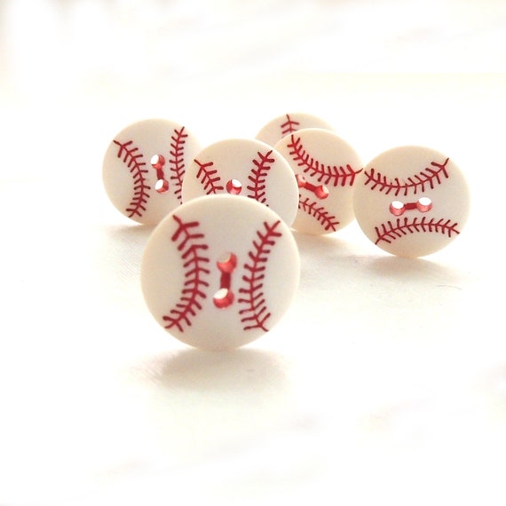 Baseball Buttons White by Buttons Galore // Softball Team | Etsy
