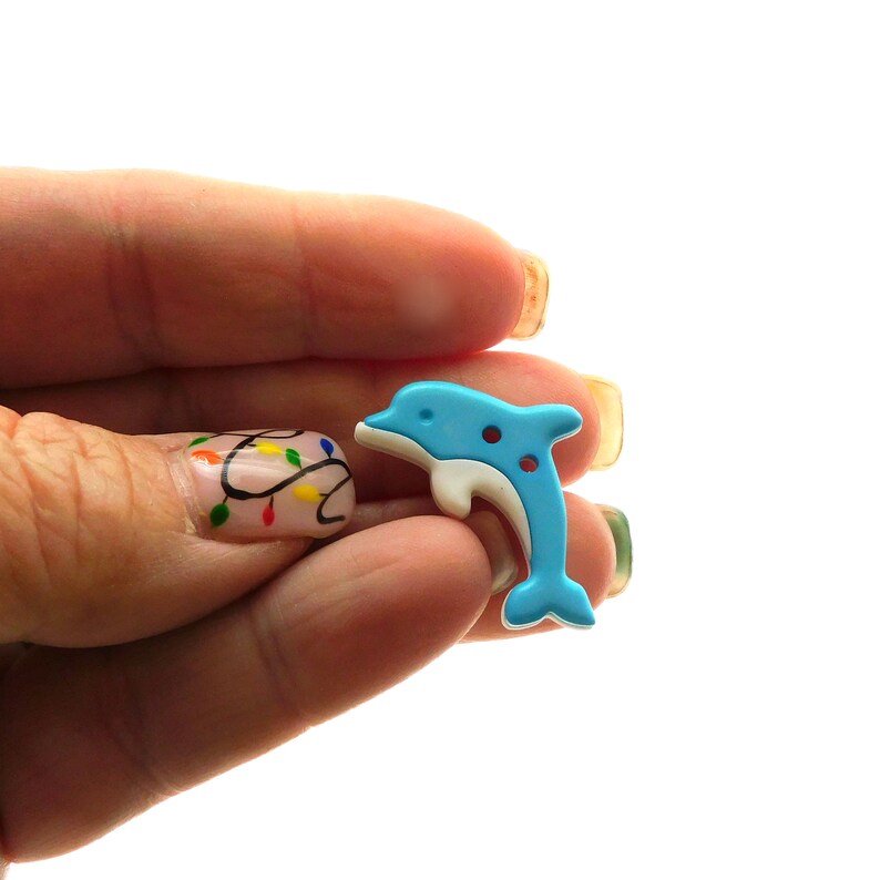 Dolphin Buttons by Dill / Ocean Creature Sew Through Embellishments ...