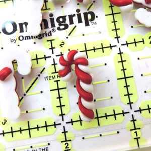 Candy Cane Buttons - Buttons Galore / Christmas Sew on Embellishments ...