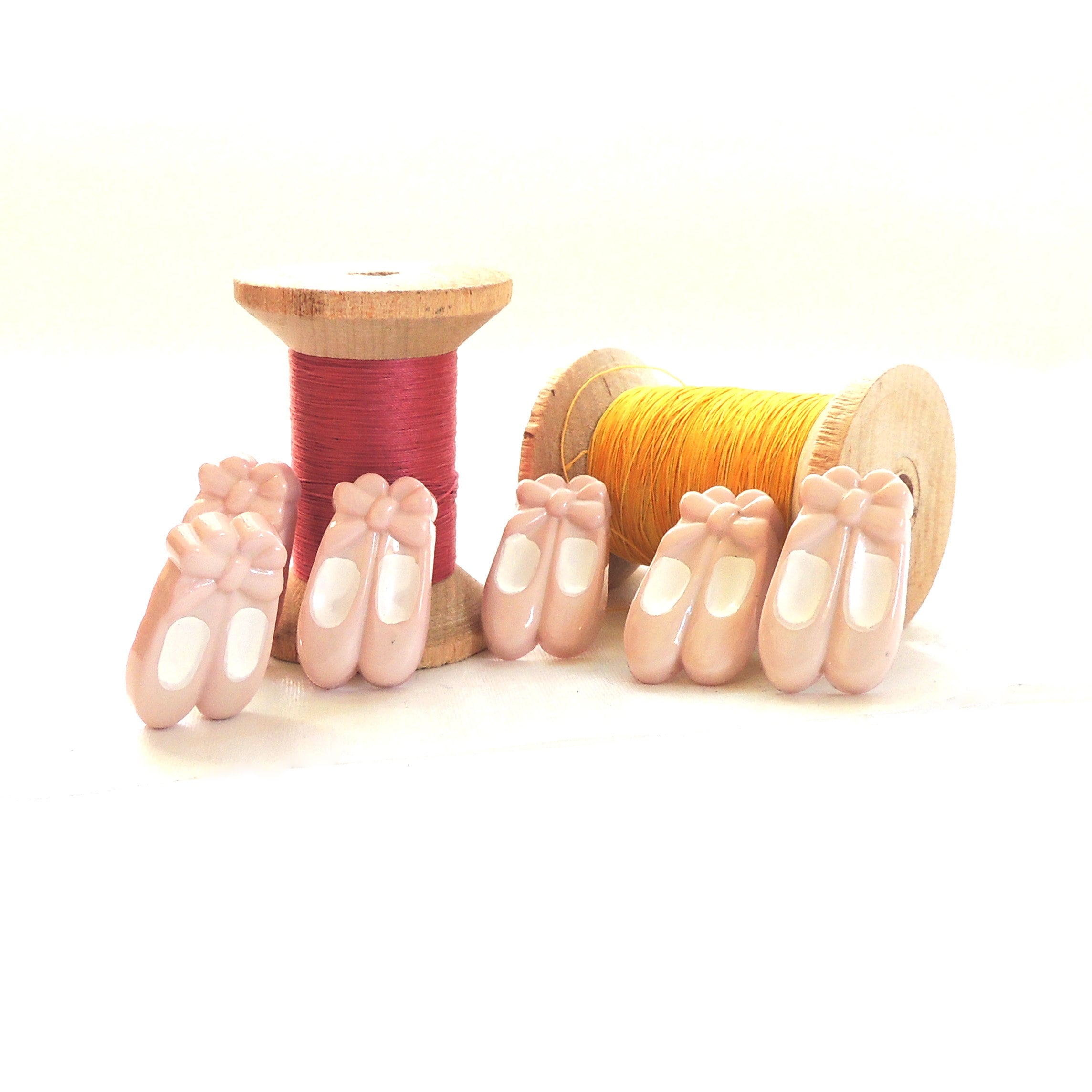 Ballet Shoe Buttons by Buttons Galore // Pink Novelty Dance | Etsy