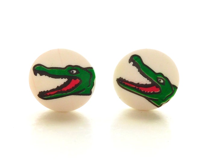 Round Alligator Buttons by Dill / Animal Crocodile Embellishments Set ...