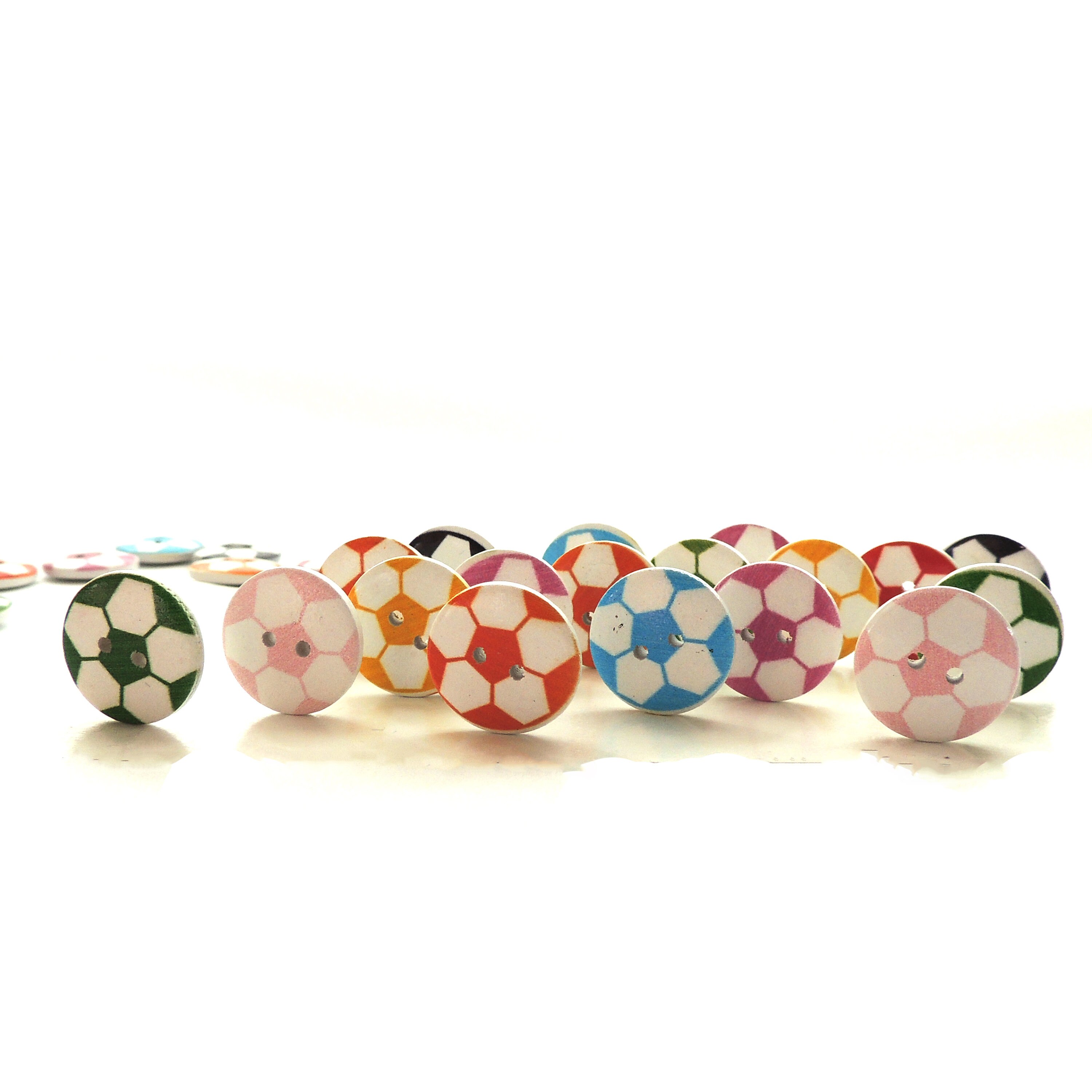 Wood Soccer Ball Buttons // Football Sports Sewing | Etsy