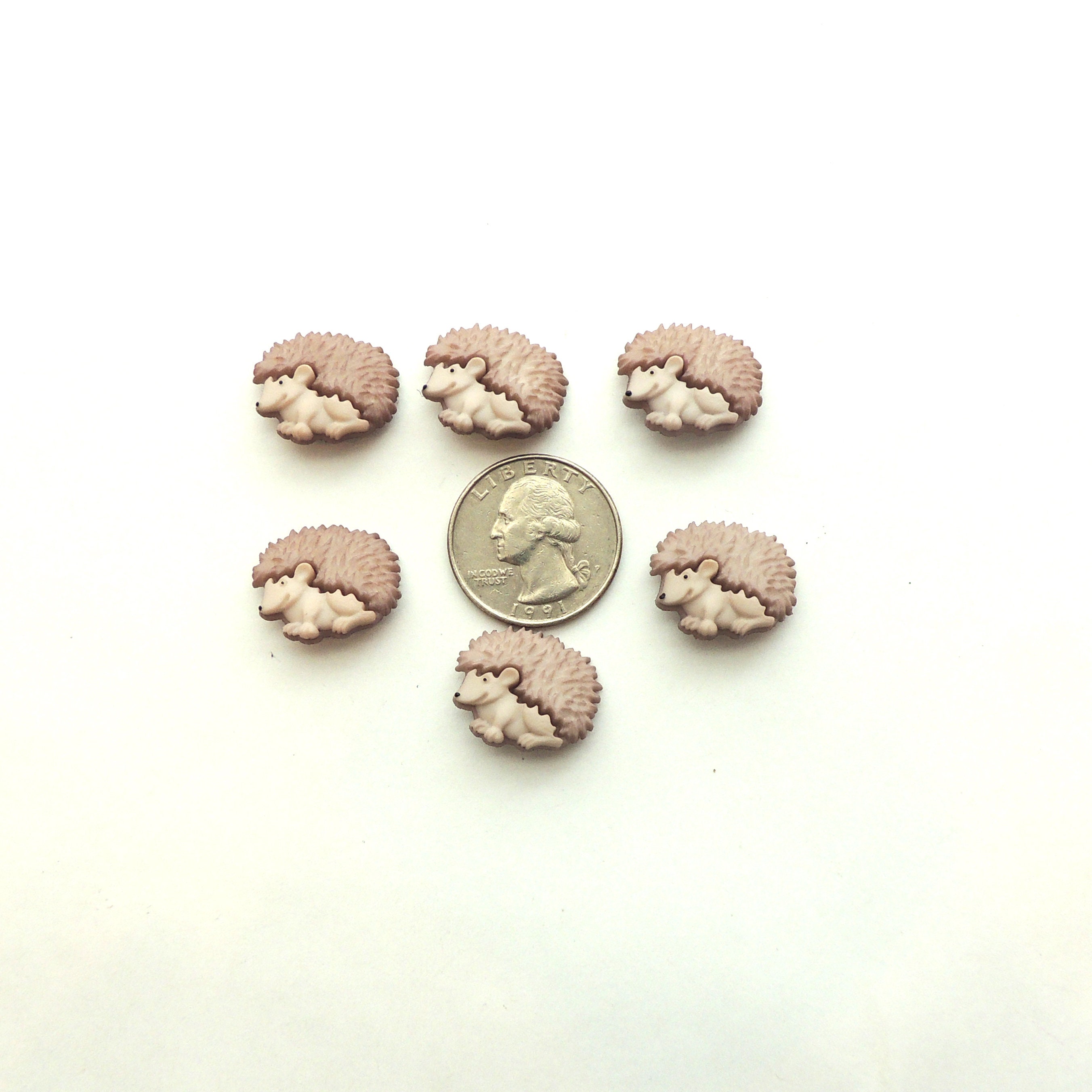 Hedgehog Buttons by Dress It up // Animal Pet Embellishment | Etsy