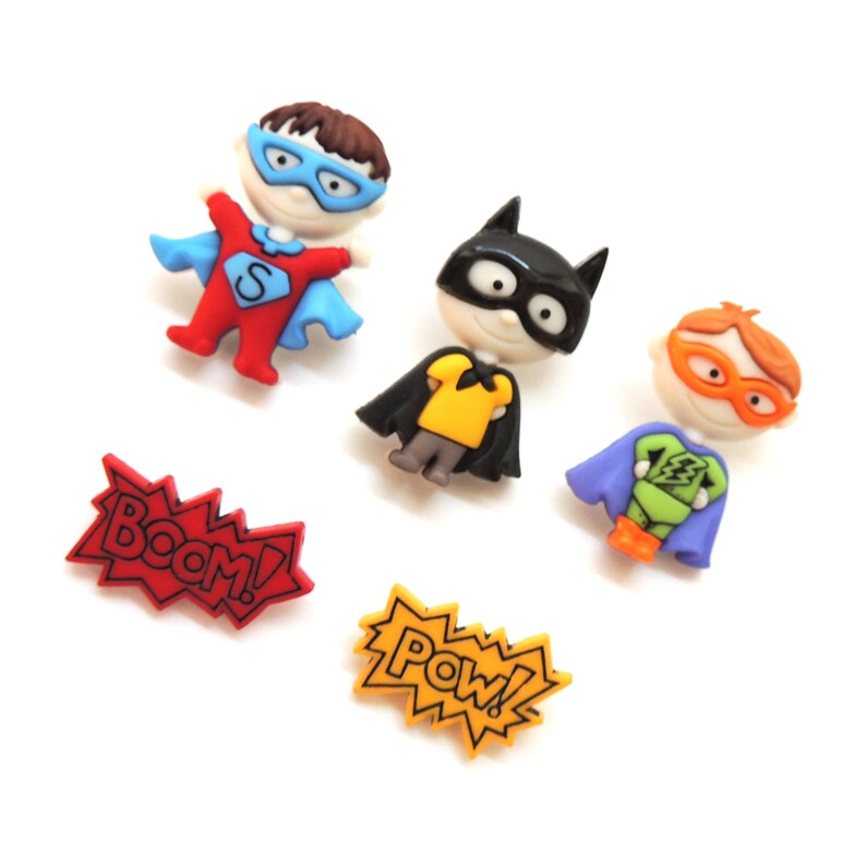 Be My Super Hero Buttons by Dress It up // Jesse James Kids - Etsy