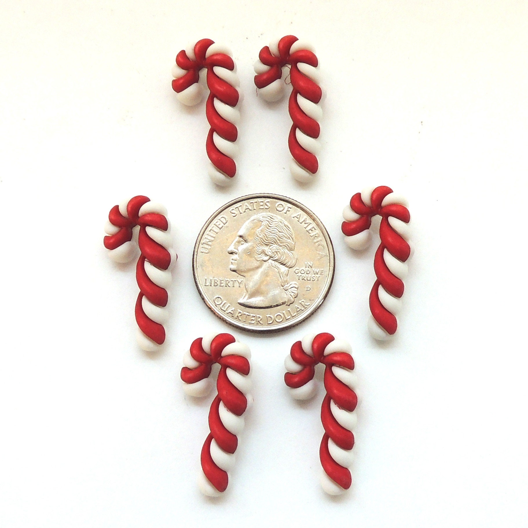 Candy Cane Buttons - Buttons Galore / Christmas Sew on Embellishments ...