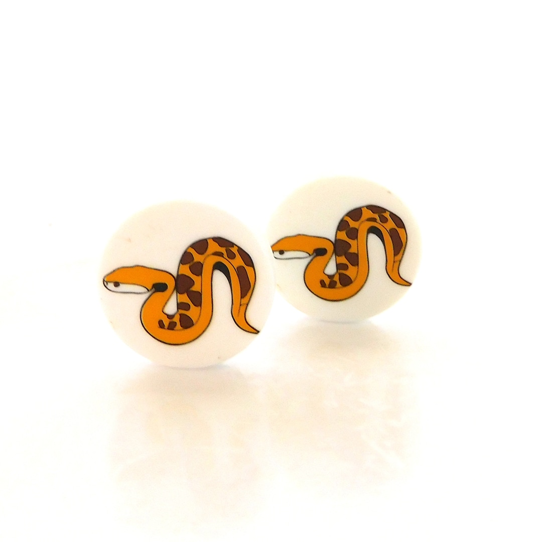 Round Snake Buttons by Dill / Animal Crocodile Embellishments - Set of ...