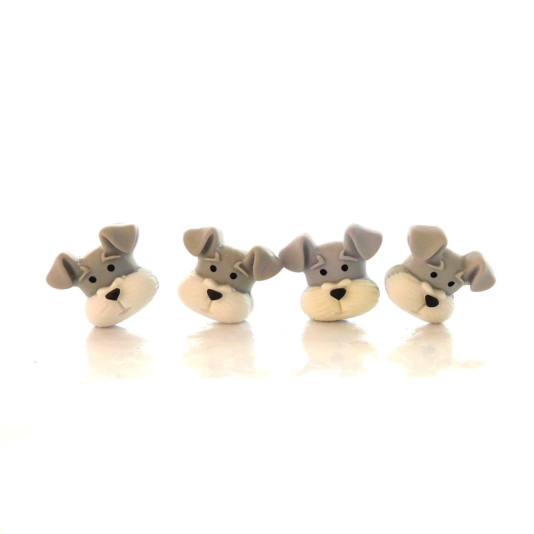 Schnauzer Dog Flat Back Embellishments / Pet Animal Flatback Resin ...