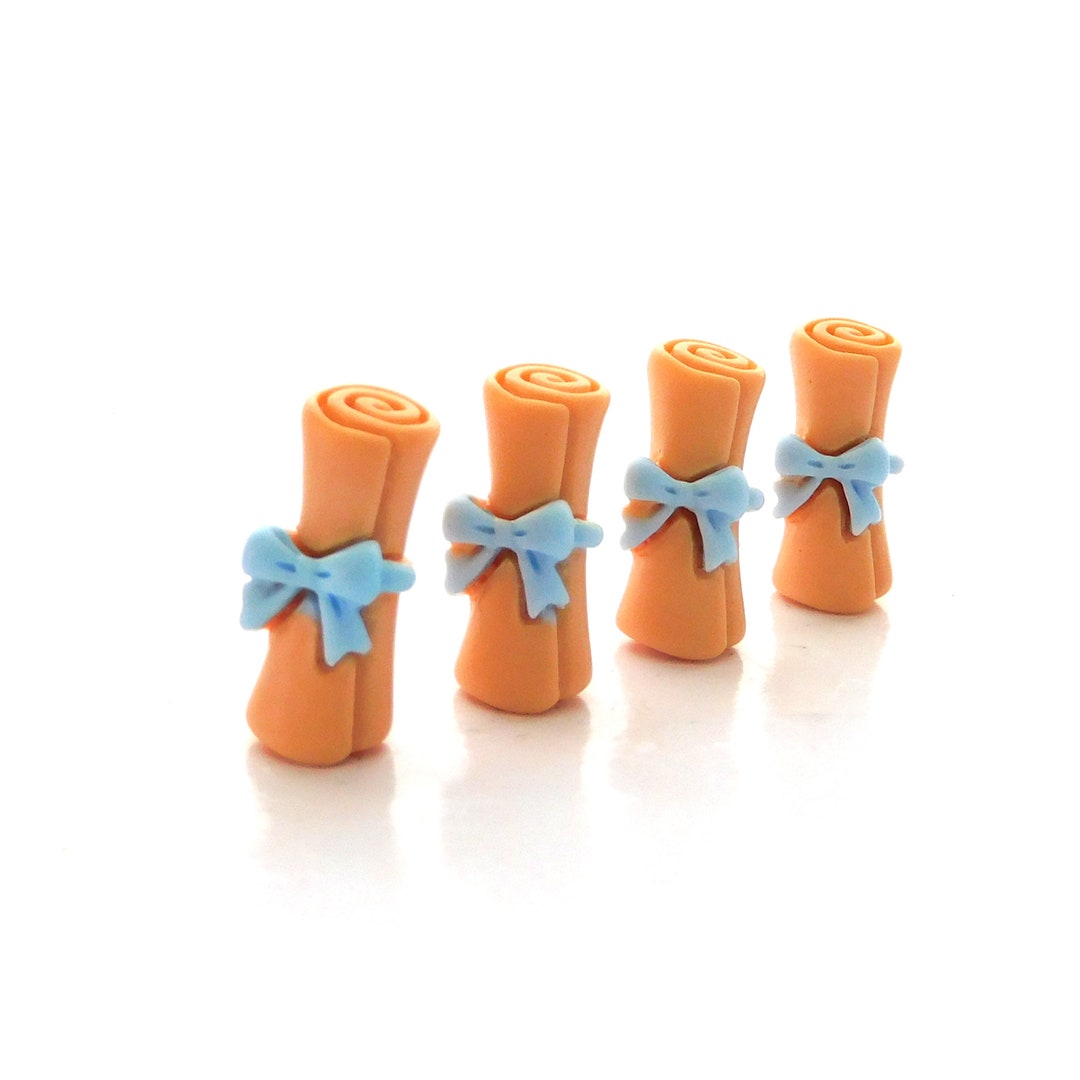 Scroll Flat Back Embellishments / Diploma Document Flatback Decorations ...