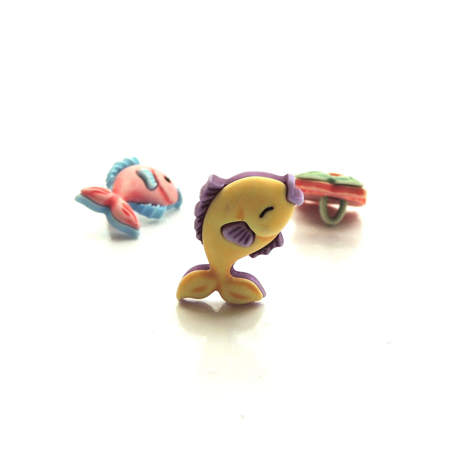Bright Fish Buttons by Buttons Galore / Novelty Embellishments - Etsy