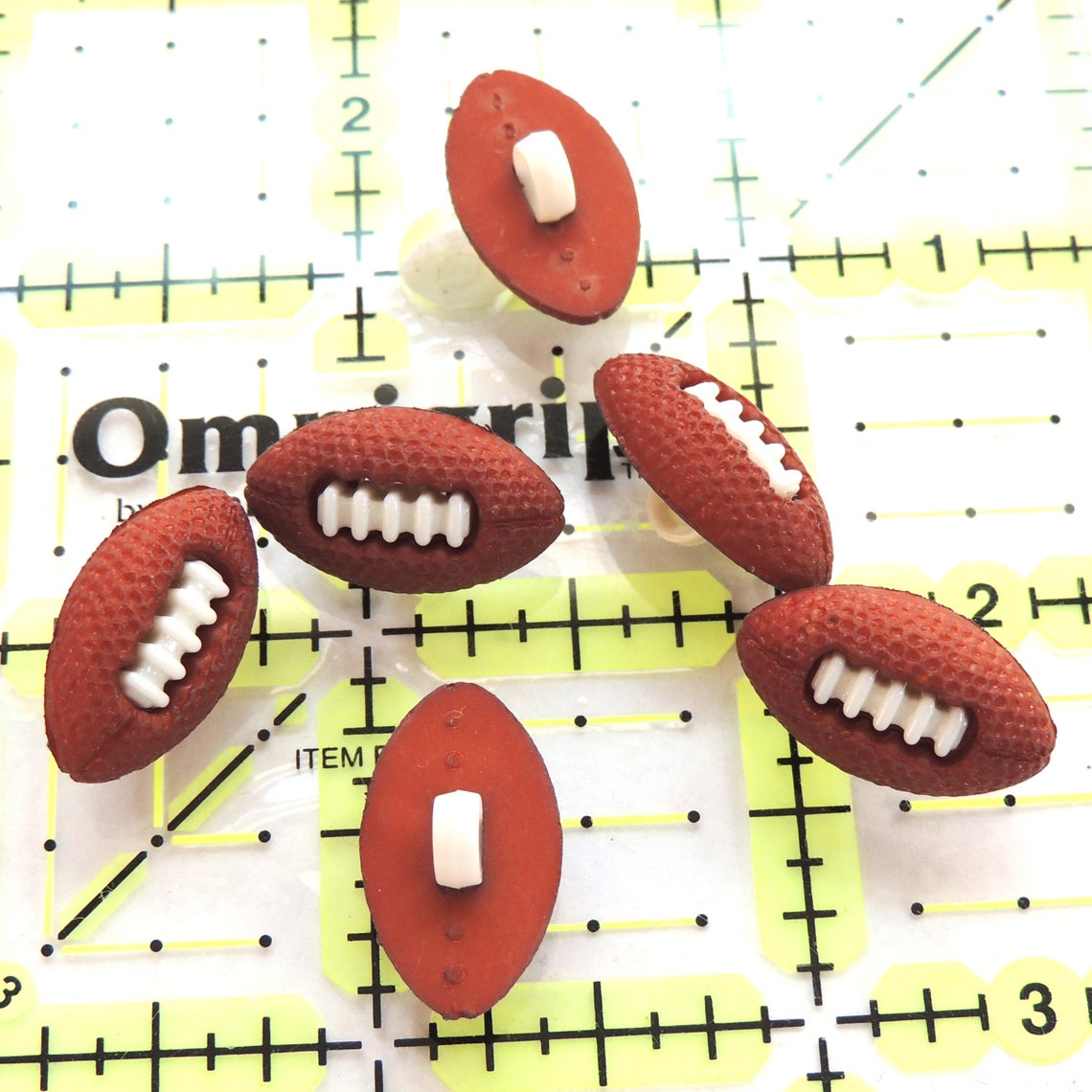 Brown Football Buttons by Buttons Galore // Novelty Buttons | Etsy