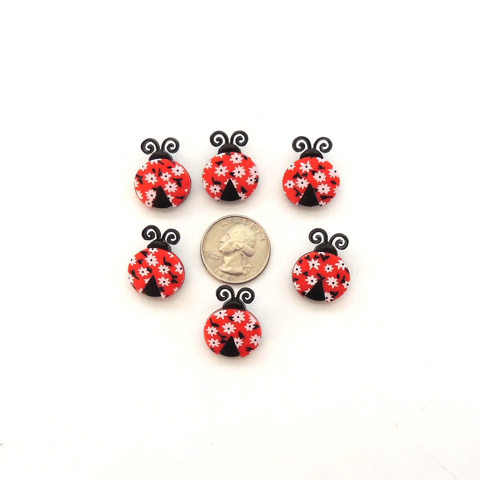 Ladybug Love Buttons by Dress It up / Novelty Insect Sewing ...