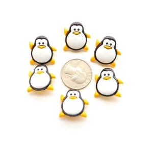 Waving Penguin Buttons - Buttons Galore / Animal Craft Embellishments ...