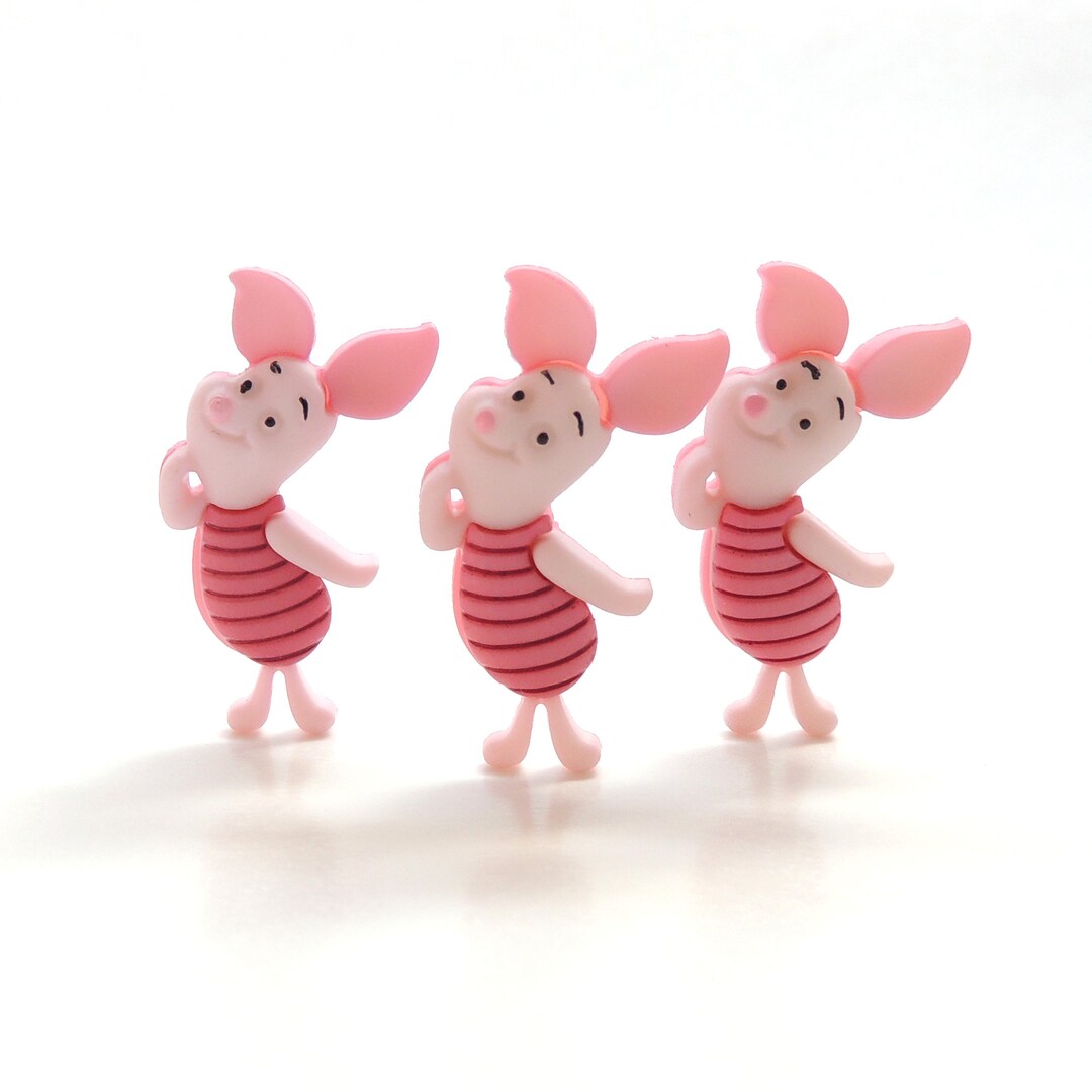 Piglet Buttons by Dress It up / Jesse James Disney Embellishments - Etsy