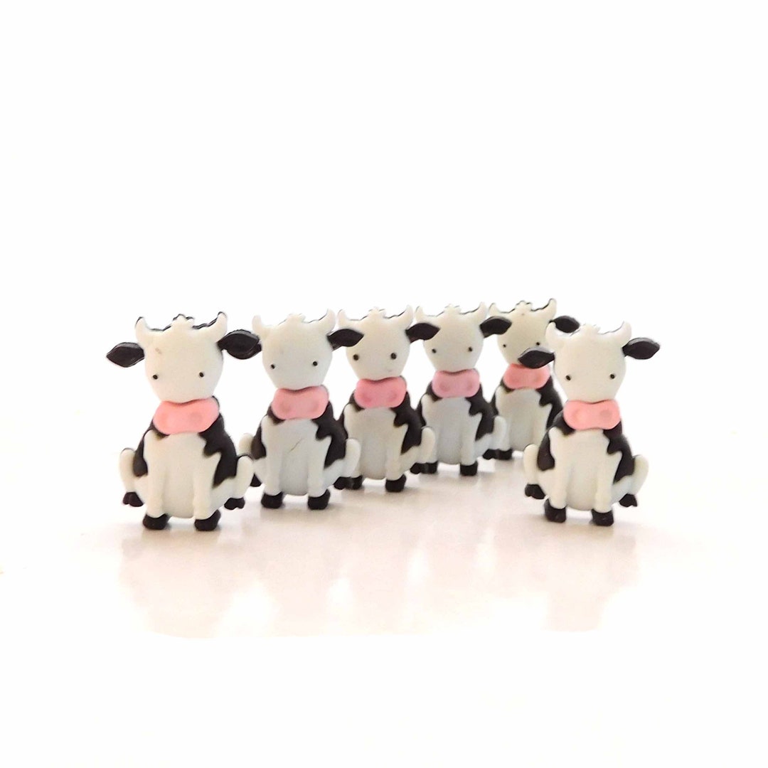 Sitting Cow Buttons by Dress It up // Farm Animal Embellishments - Set ...