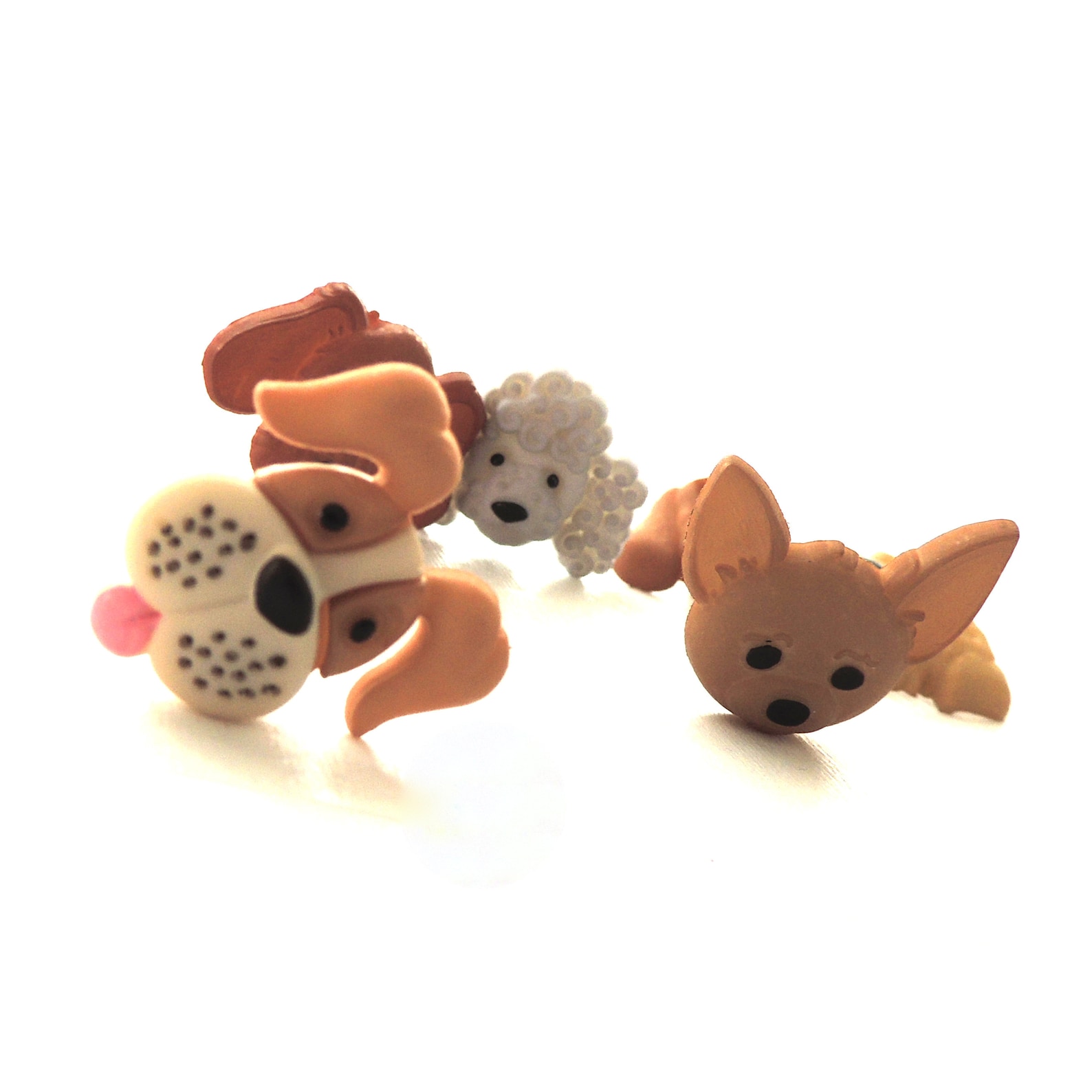 Fuzzy Faces Dog Head Buttons Dress It up / Jesse James Novelty | Etsy