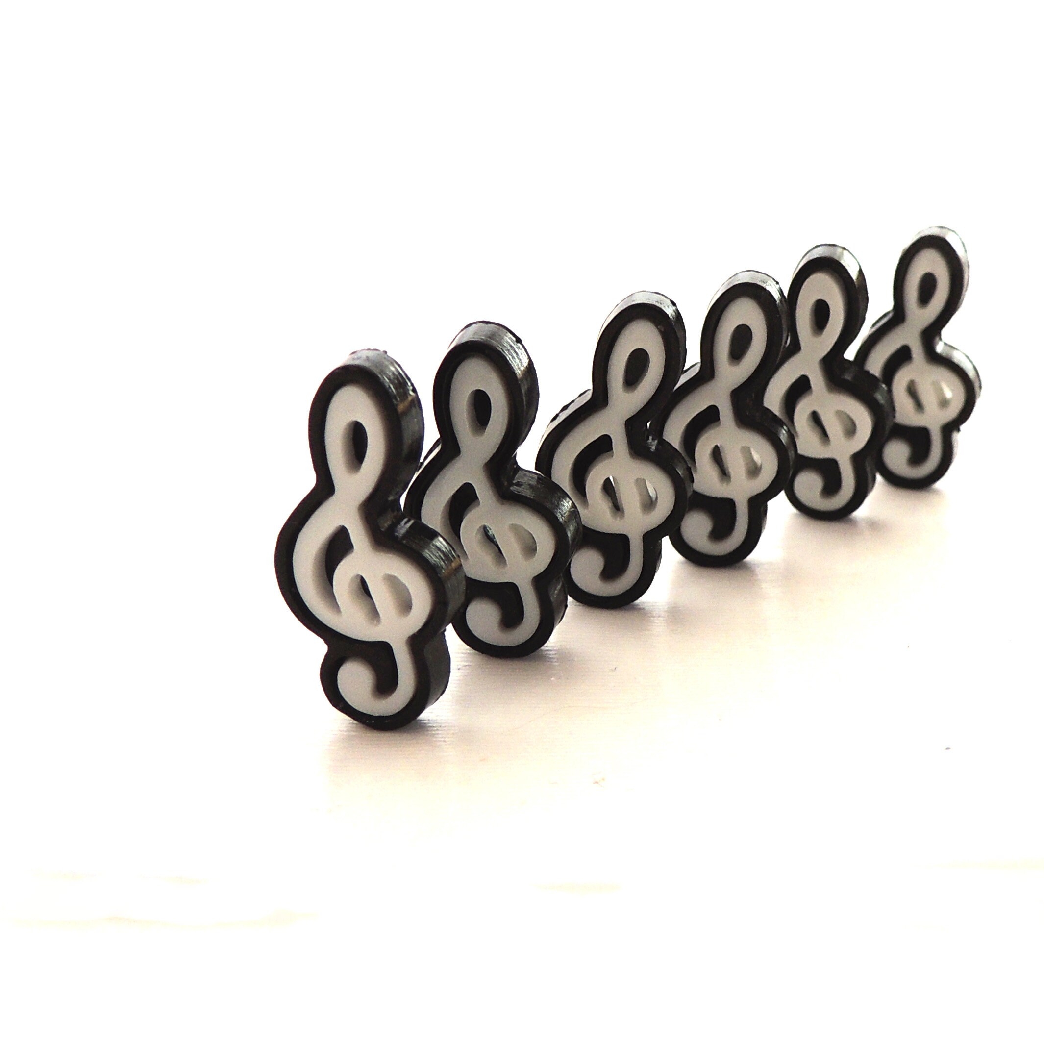 Treble Clef Buttons by Buttons Galore // Music Black and White | Etsy