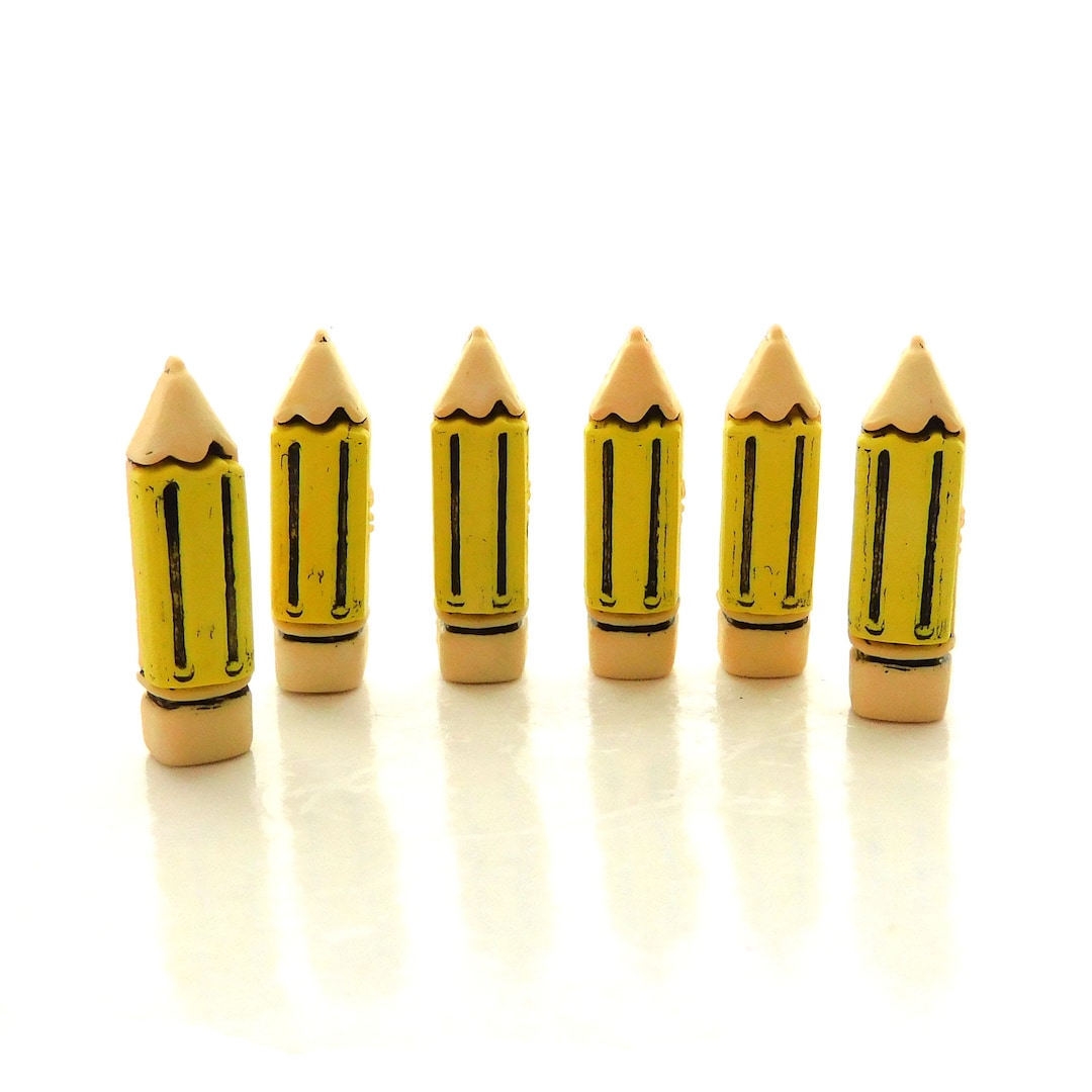 Pencil Buttons - Buttons Galore / School Writing Embellishment - Set of ...