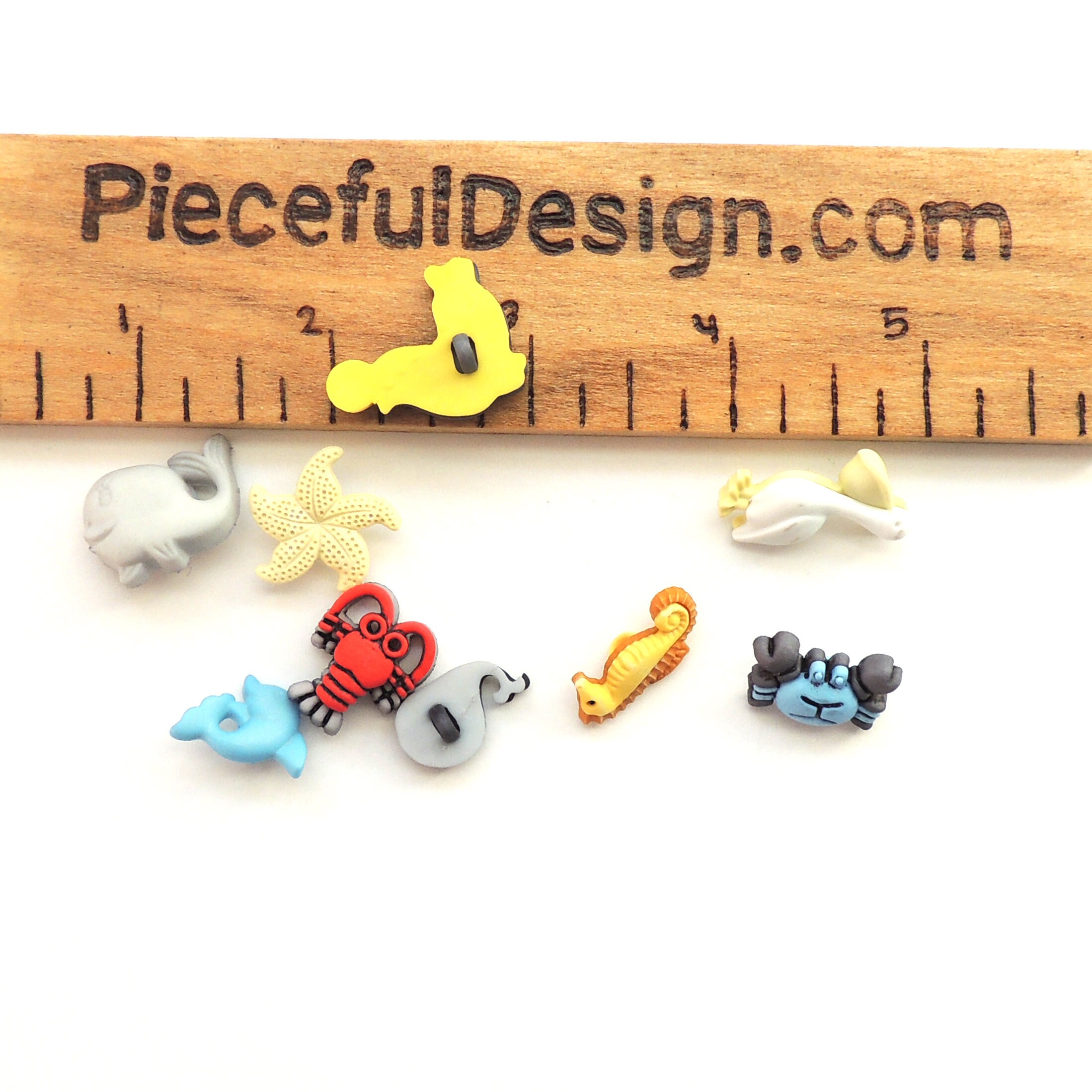Sea Life Buttons by Buttons Galore // Novelty Ocean Creatures | Etsy