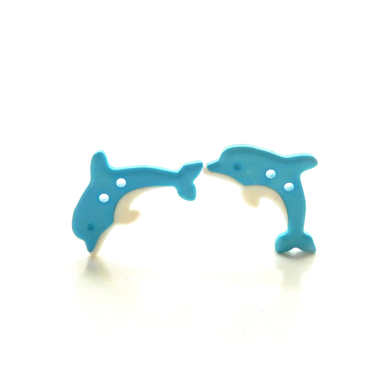 Dolphin Buttons by Dill / Ocean Creature Sew Through Embellishments ...