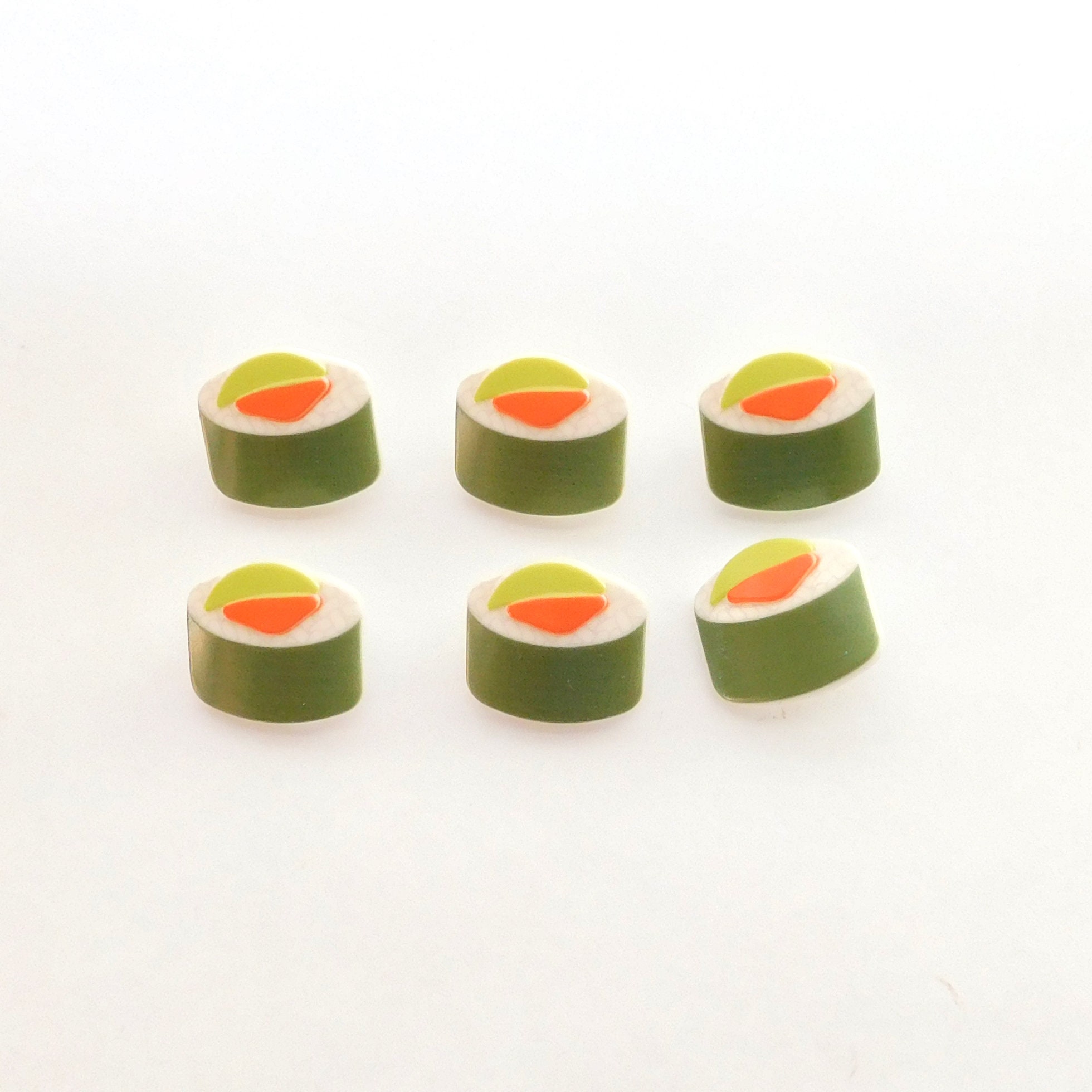 California Roll Buttons by Flair Originals/ Novelty Food Embellishments ...
