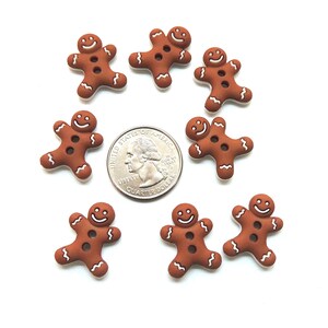 Gingerbread Man Buttons by Dress It up / Christmas Holiday - Etsy