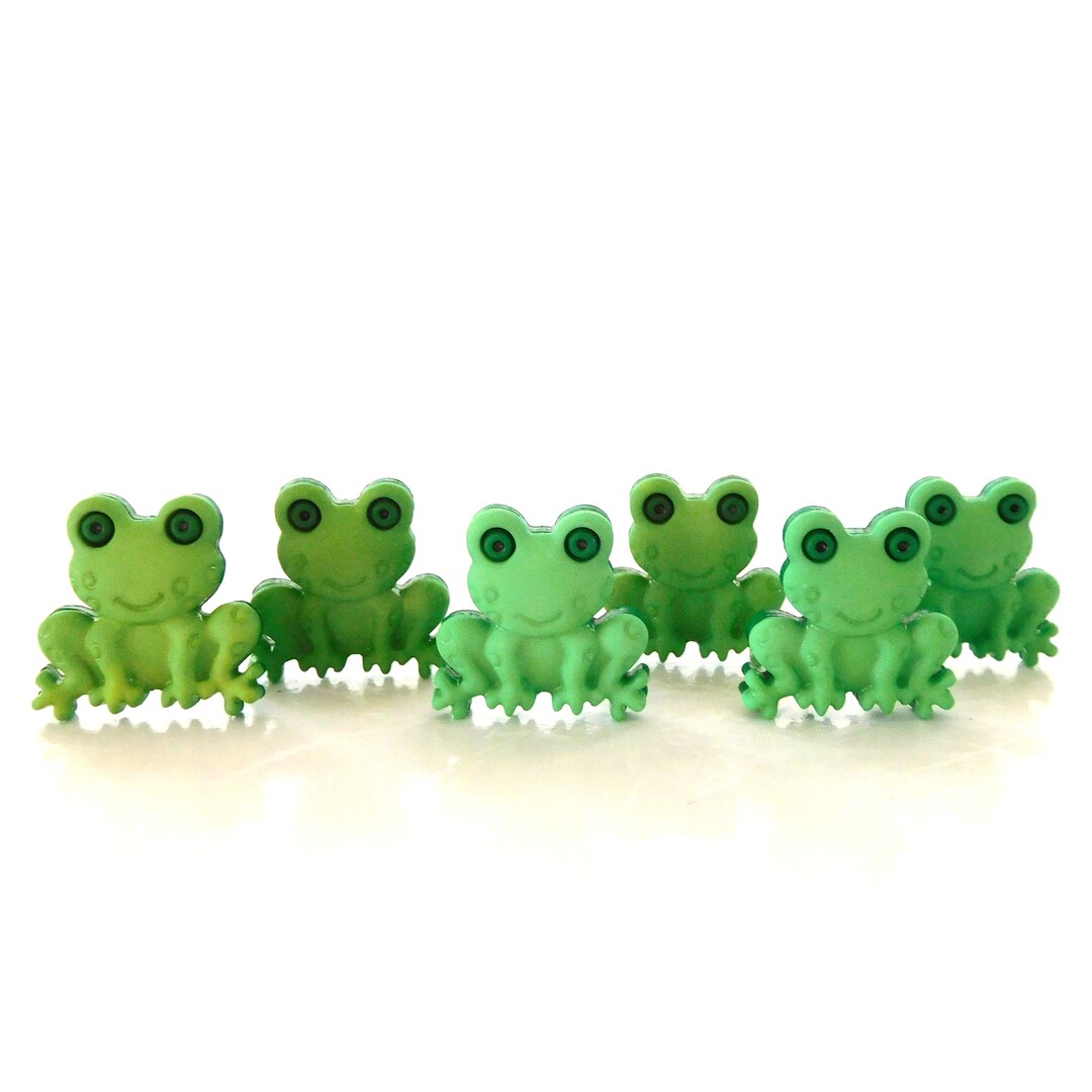 Frog Buttons by Buttons Galore / Novelty Animal Embellishments - Set of ...