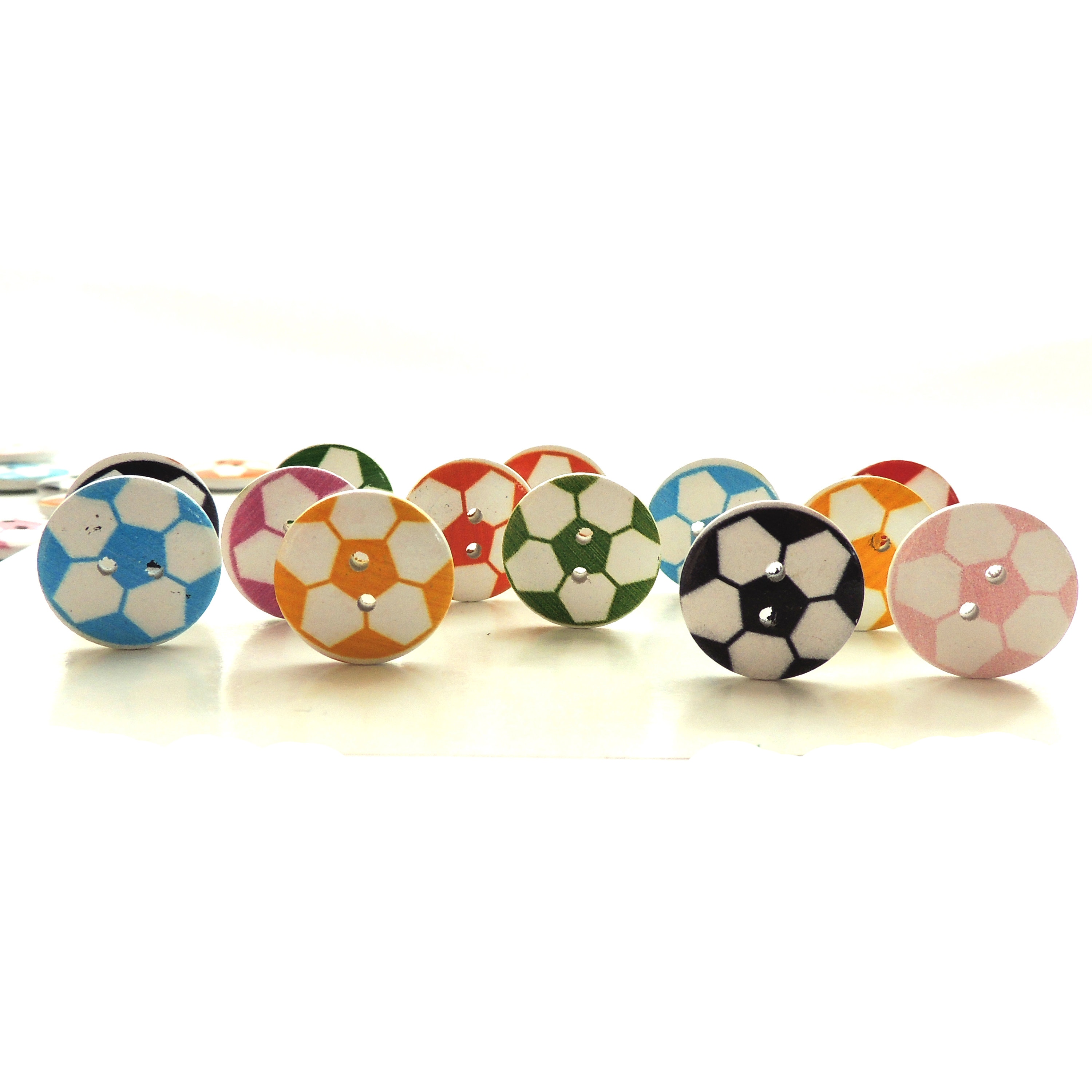 Wood Soccer Ball Buttons // Football Sports Sewing - Etsy