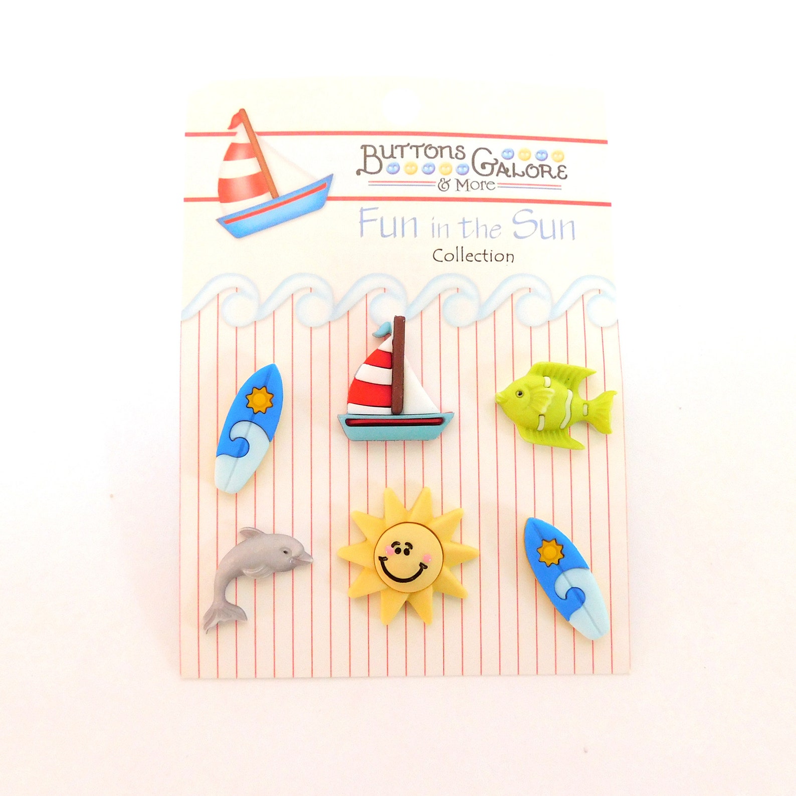 Surf's up Buttons by Buttons Galore // Novelty Beach Ocean ...