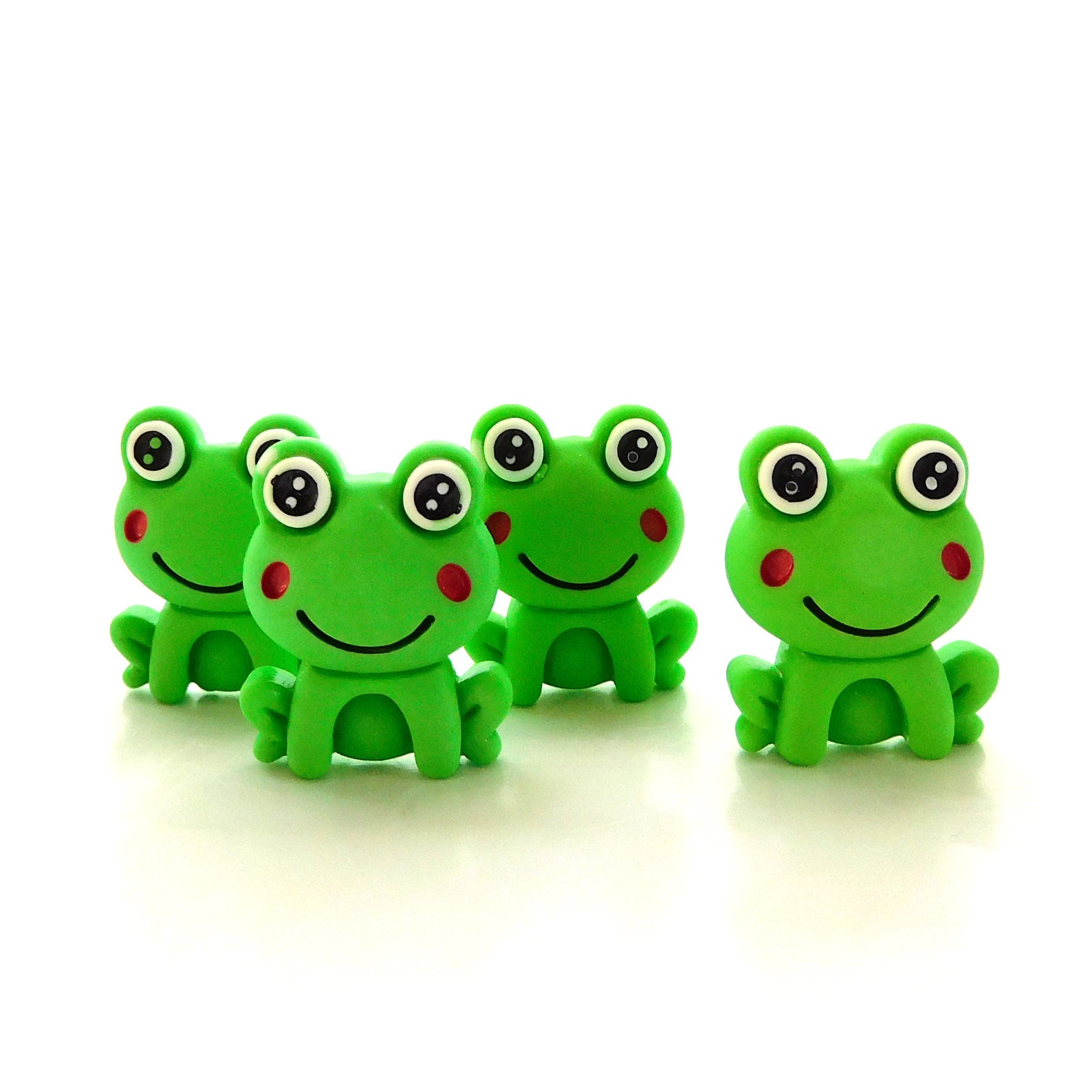 Bright Green Frog Flat Back Embellishments / Animal Flatback Resin ...
