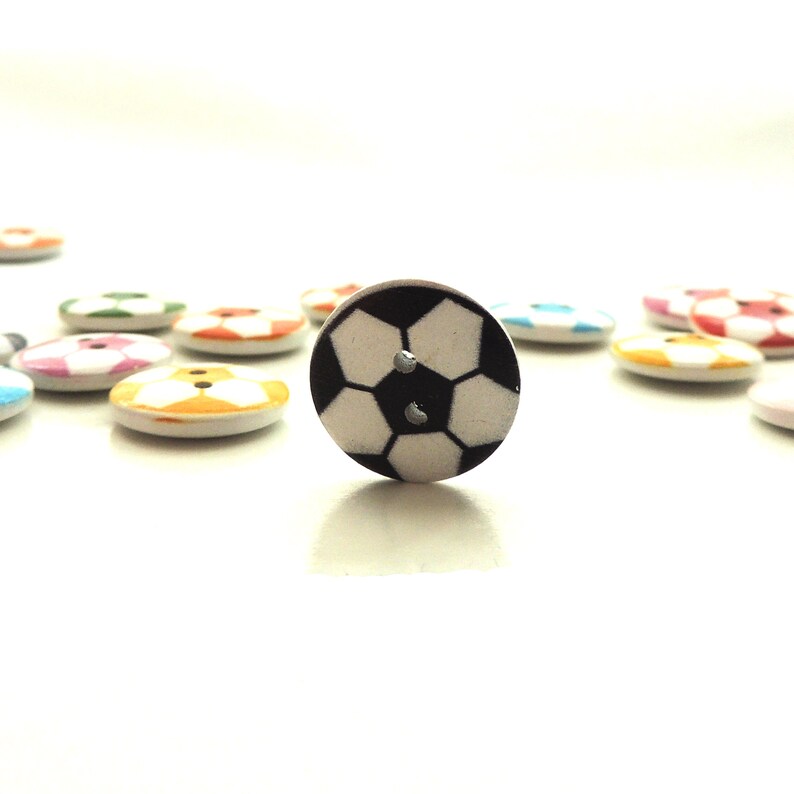 Wood Soccer Ball Buttons // Football Sports Sewing - Etsy